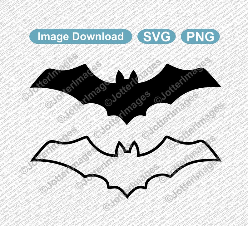 Basic Bat Shape and Outline Halloween Themed Image Download SVG, PNG ...