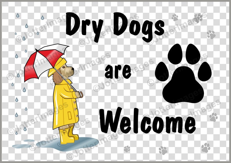 Dry Dogs Welcome Sign: Retail Shop Printable (SVG, PNG) - Etsy