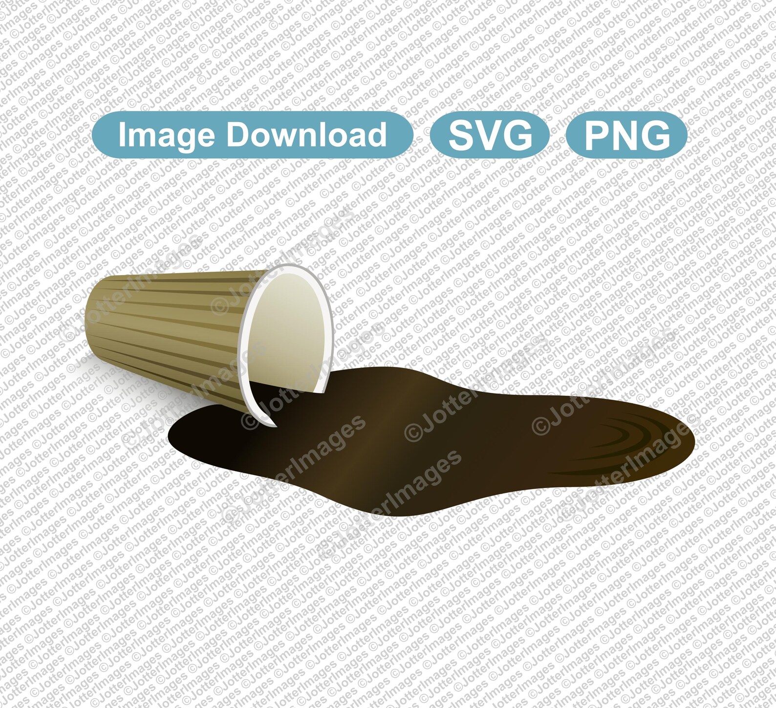 Spilt Coffee Cup Image Picture SVG PNG File Clip Art Transparent ...