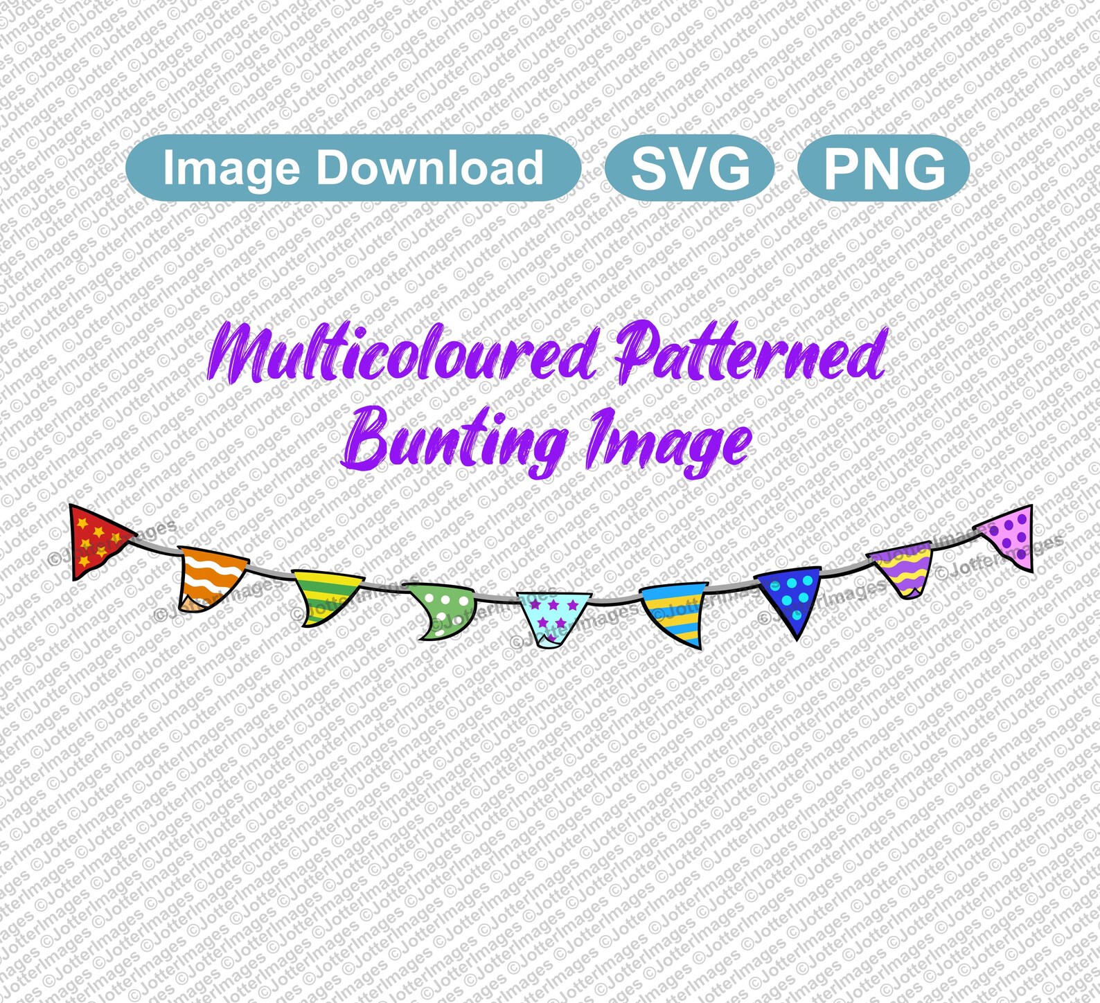 Multicoloured Bunting Flags Image: SVG, PNG (digital Download) - Etsy