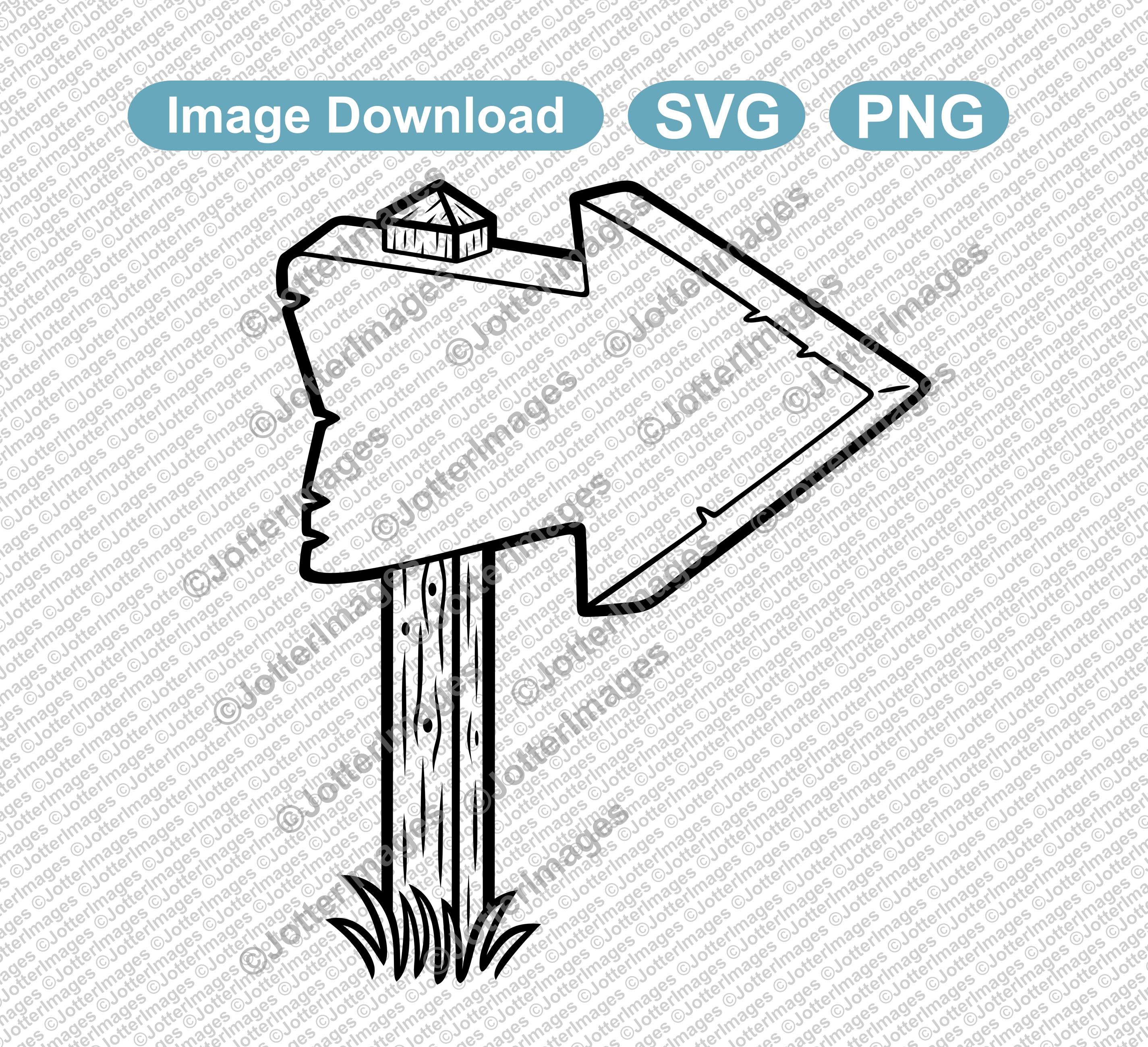Arrow Direction Signpost Outline Image Download SVG, PNG Transparent Background - Etsy