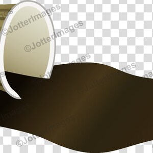 Spilt Coffee Cup Image Picture - SVG PNG File - Clip Art - Transparent ...