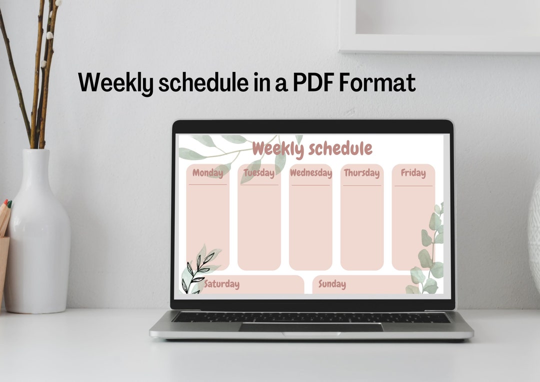 Weekly Schedule Digital Planner | Digital Weekly Planner Goodnotes and ...