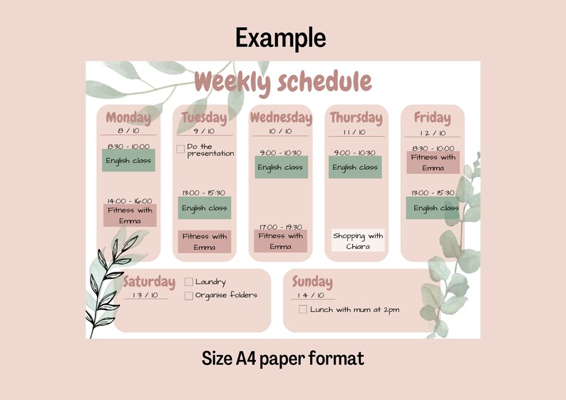 Weekly Schedule Digital Planner | Digital Weekly Planner Goodnotes and ...