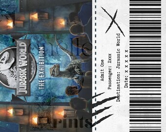 Jurassic World Ticket - Etsy