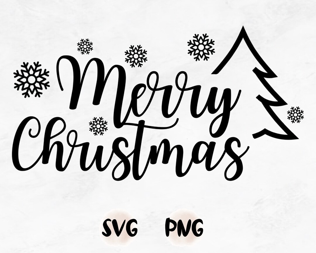 Merry Christmas SVG - Etsy