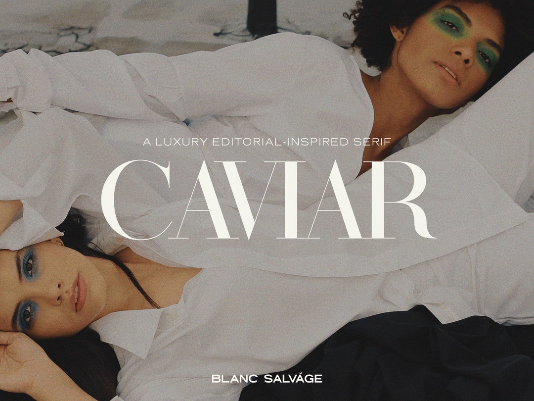 Caviar - Digital Font, High Contrast Serif, for Branding and Logo ...
