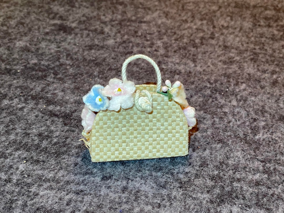 Vintage Barbie Straw Tote With Flowers 923, 1961-1963 - Etsy
