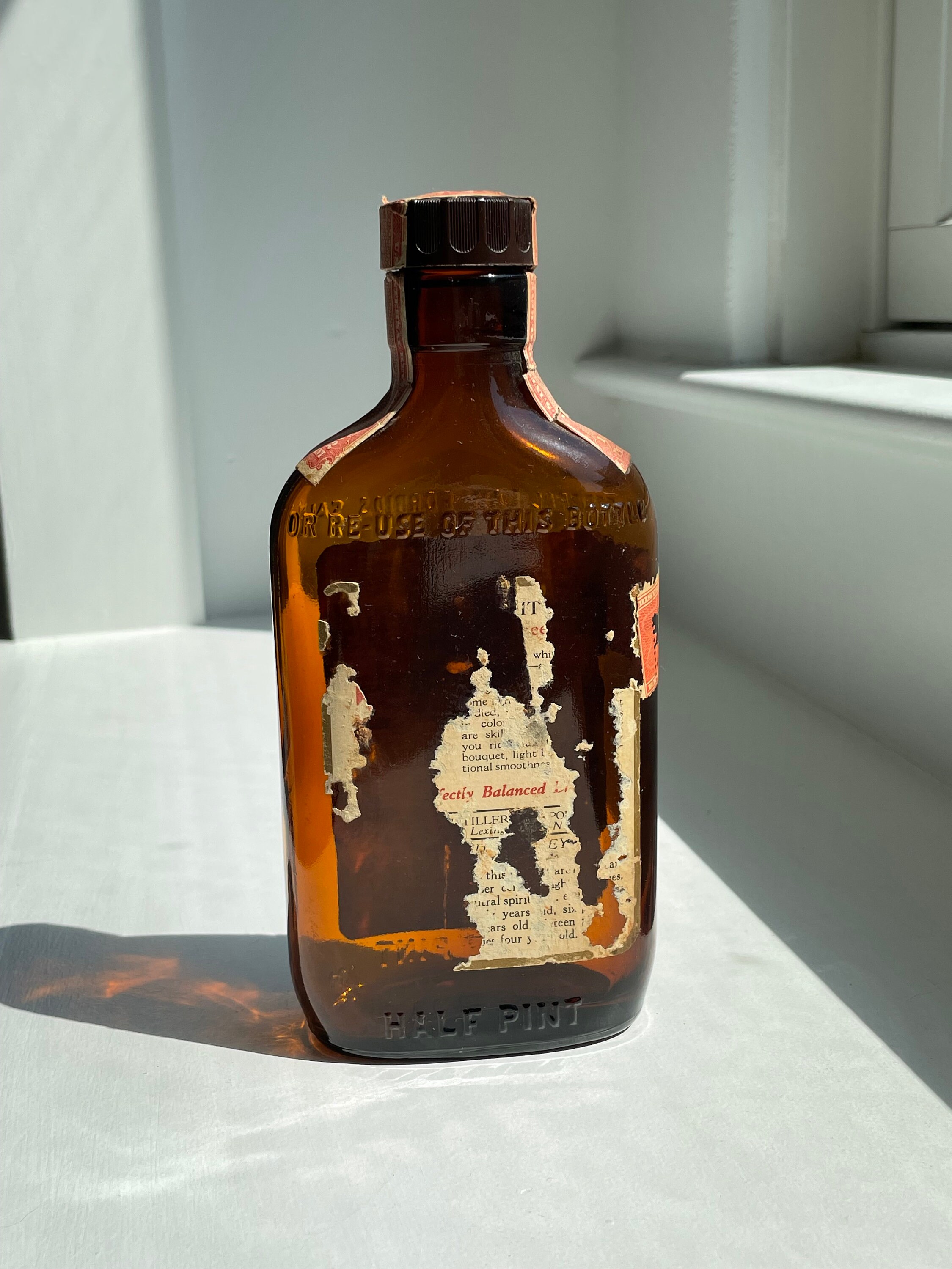 Carstairs White Seal Blended Whiskey Bottle Half Pint Flask C. 1944 - Etsy