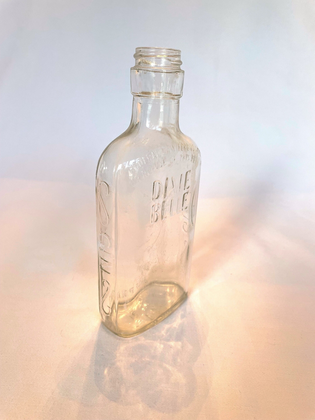 Vintage 40s Dixie Belle Gin Flask Bottle, 1/2 Pint - Etsy