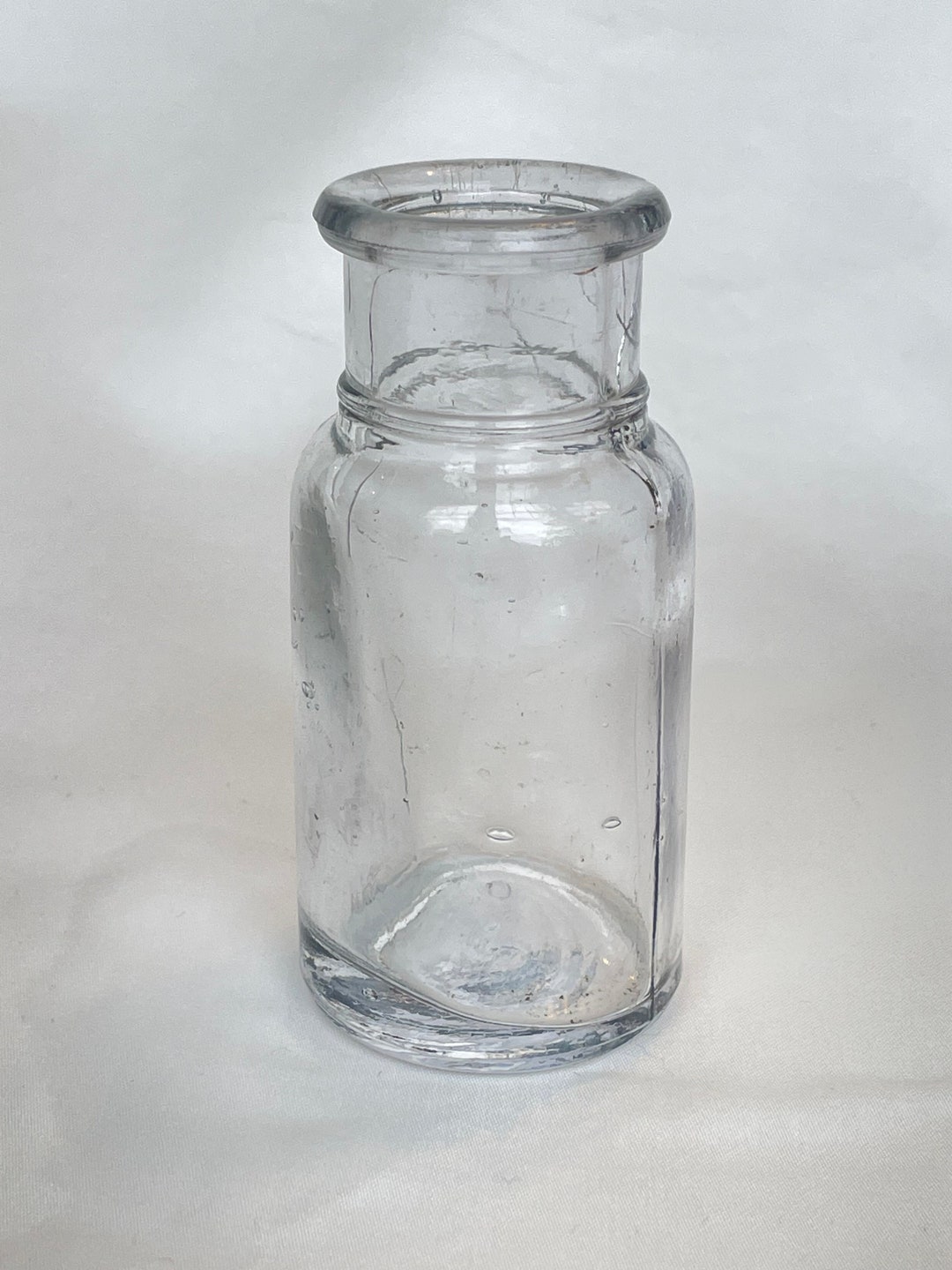Vintage Clear Glass Pharmacy Pill Bottle - Etsy