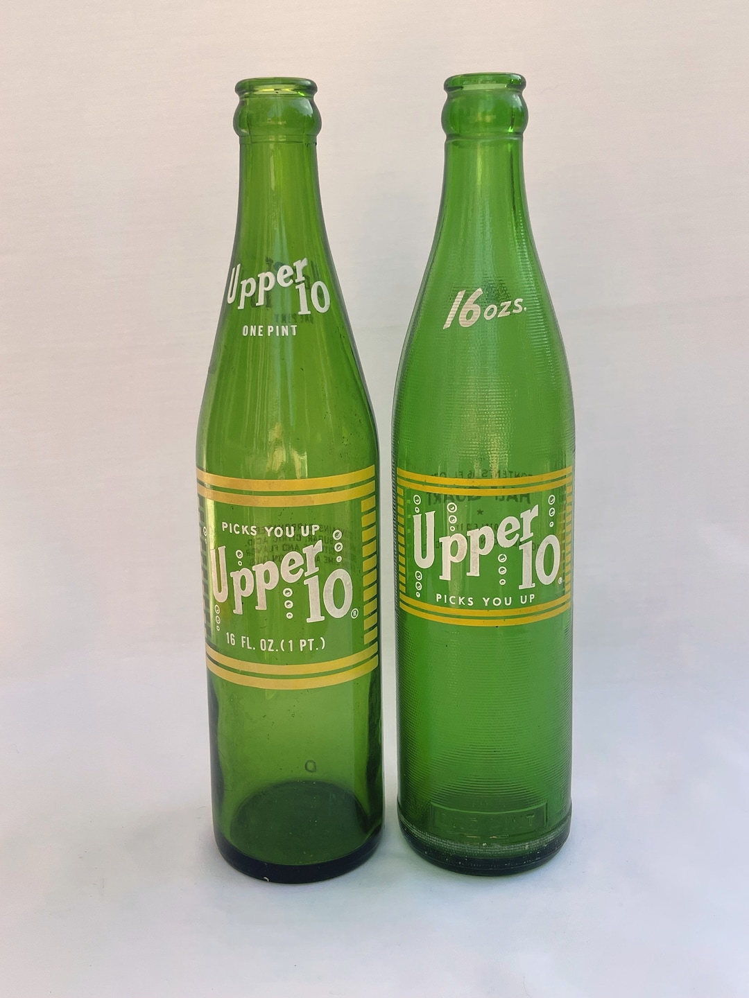 Vintage 50s and 60s Upper 10 Soda Bottles, 16 Oz ACL - Etsy