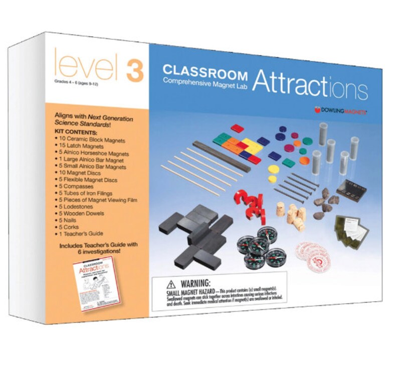 Classroom Magnet Lab Attractions Kit-level 3 Grade 4-6, Dowling Magnets ...