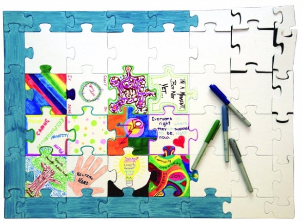 Blank UNIVERSAL COMMUNITY PUZZLES White, Great Project for Groups ...