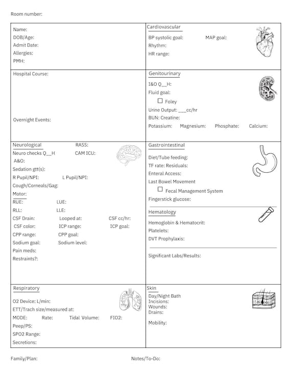 Neuro Icu Report Sheet