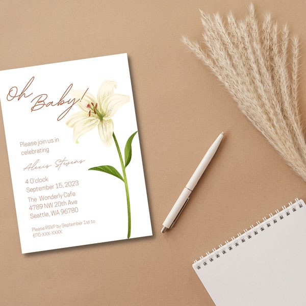 Lily Themed Baby Shower - Etsy