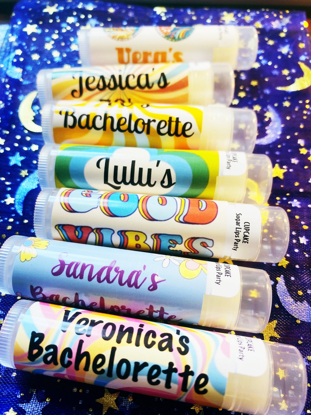 Retro Groovy 70's Theme Lip Balm Party Favor | Personalized ...