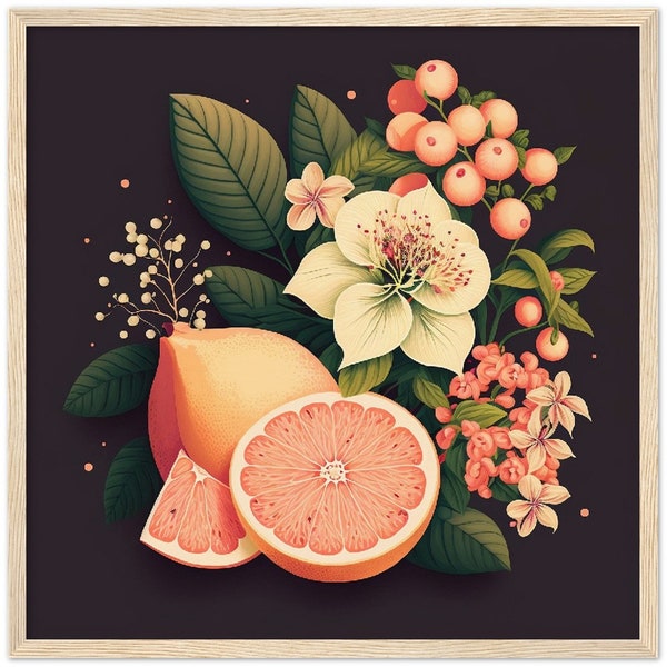 Grapefruit Print - Etsy