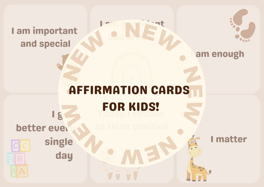 Affirmation Cards for Children - Mantras for Kids - Etsy