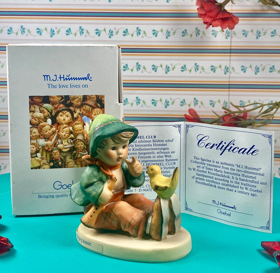Hummel Goebel singing Lesson 63, TMK6, W BOX, 1980, Mint, Beautiful - Etsy