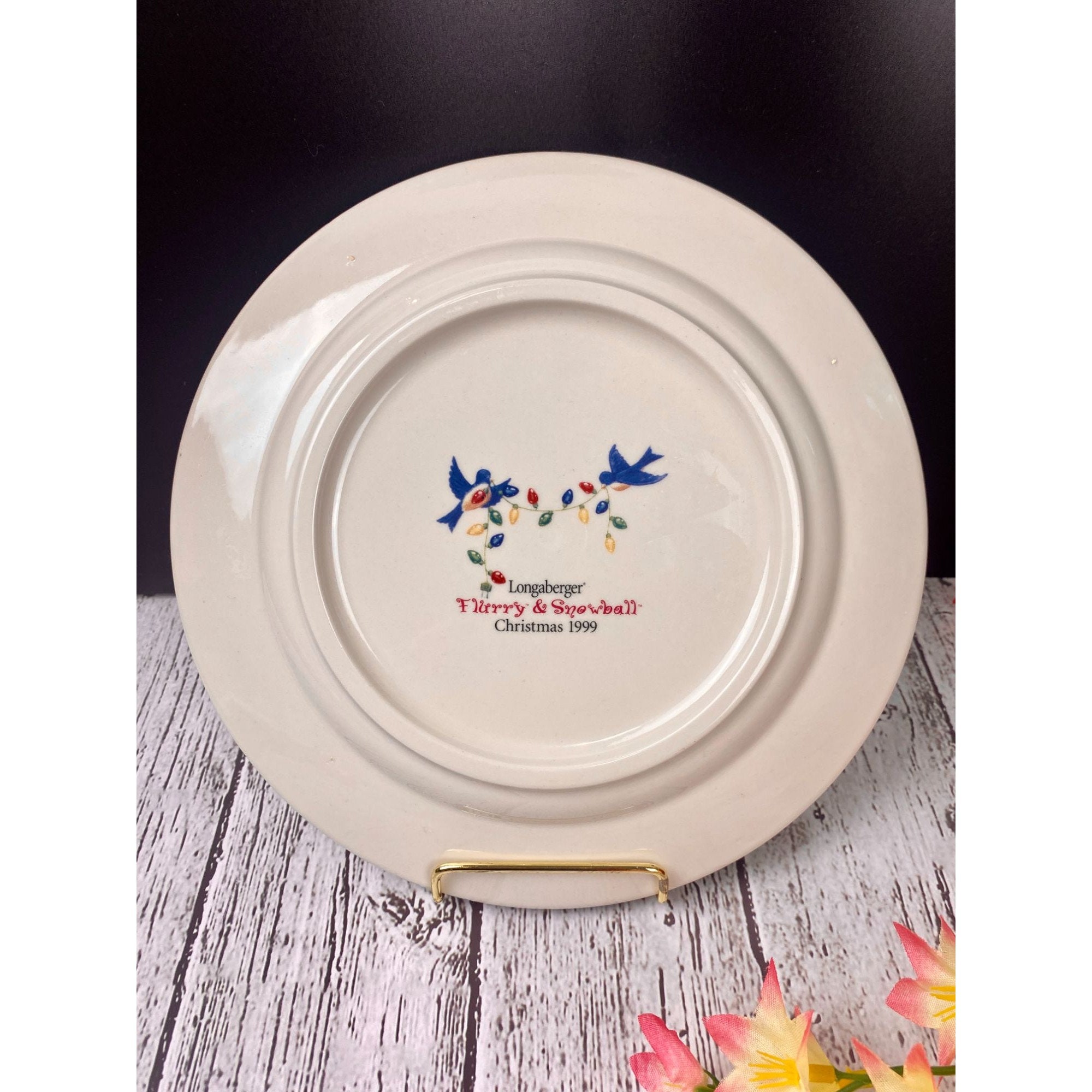 Longaberger flurry & Snowball Plate, Christmas Plate, USA, 1999 ...