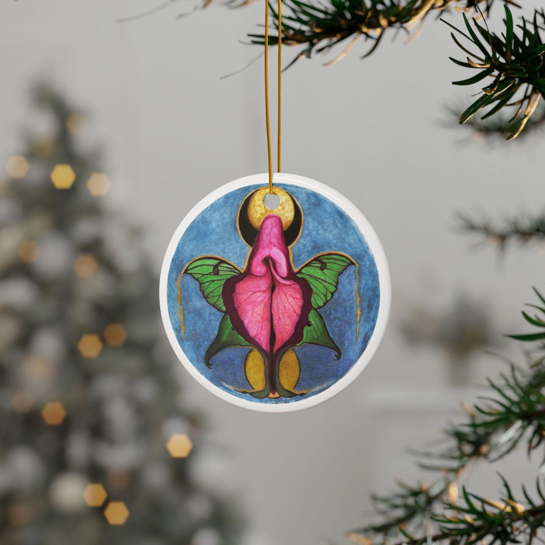 Ceramic Ornaments, Yoni/vulva Christmas Tree Ornament, Feminine Holiday ...