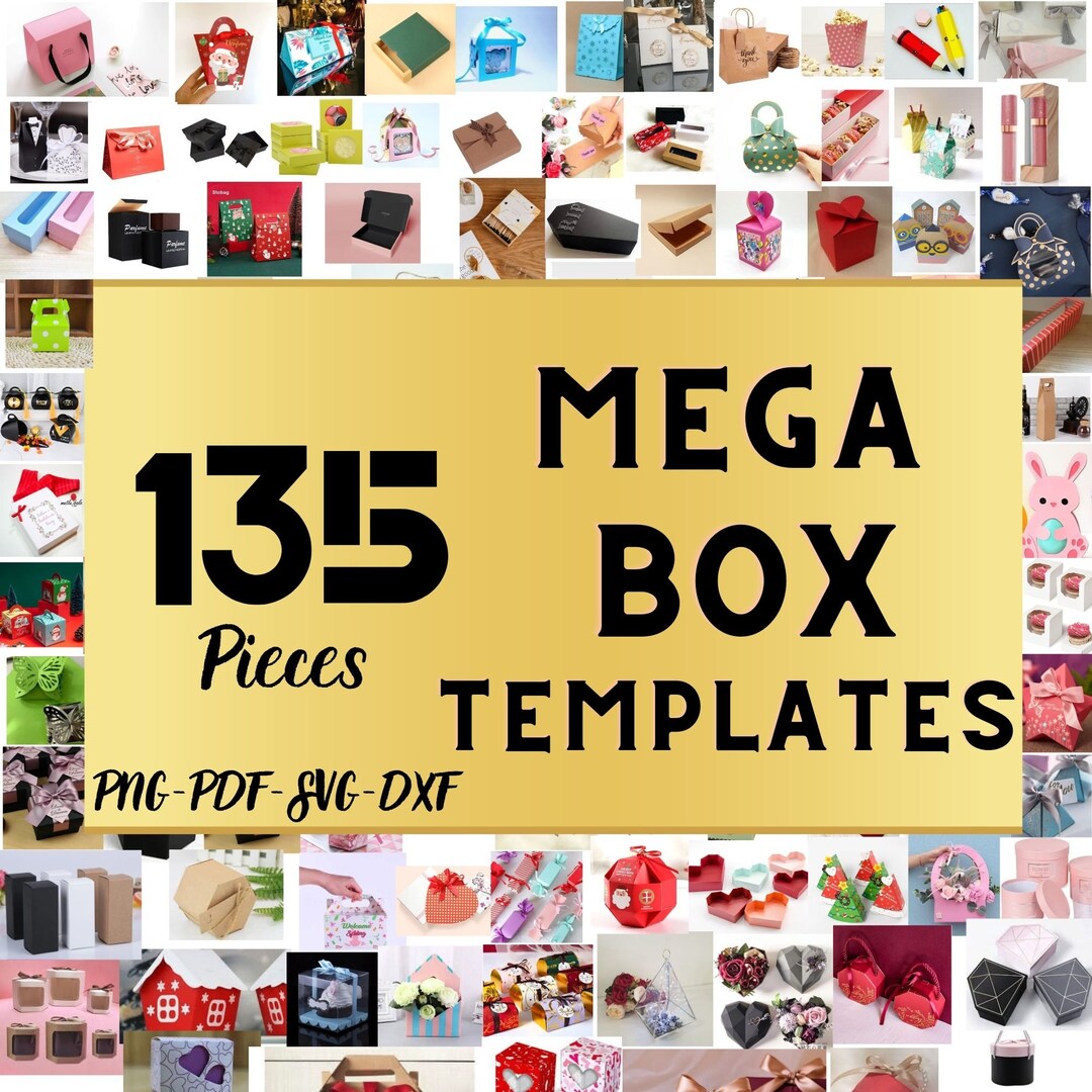 135 Box Templates, Kit Boxes, MEGA BOX TEMPLATE, Part Box, 3D Boxes ...