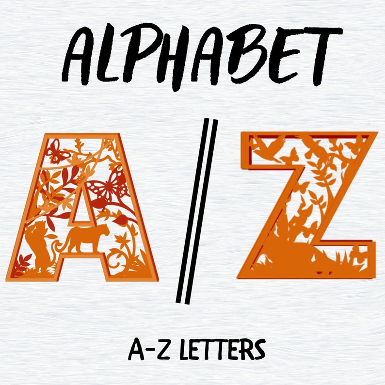 Multilayer Laser Cut Alphabet, Laser Cut DXF, Dxf File for Laser ...