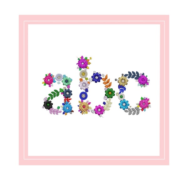 Pes Embroidery a to Z Flowers - Etsy