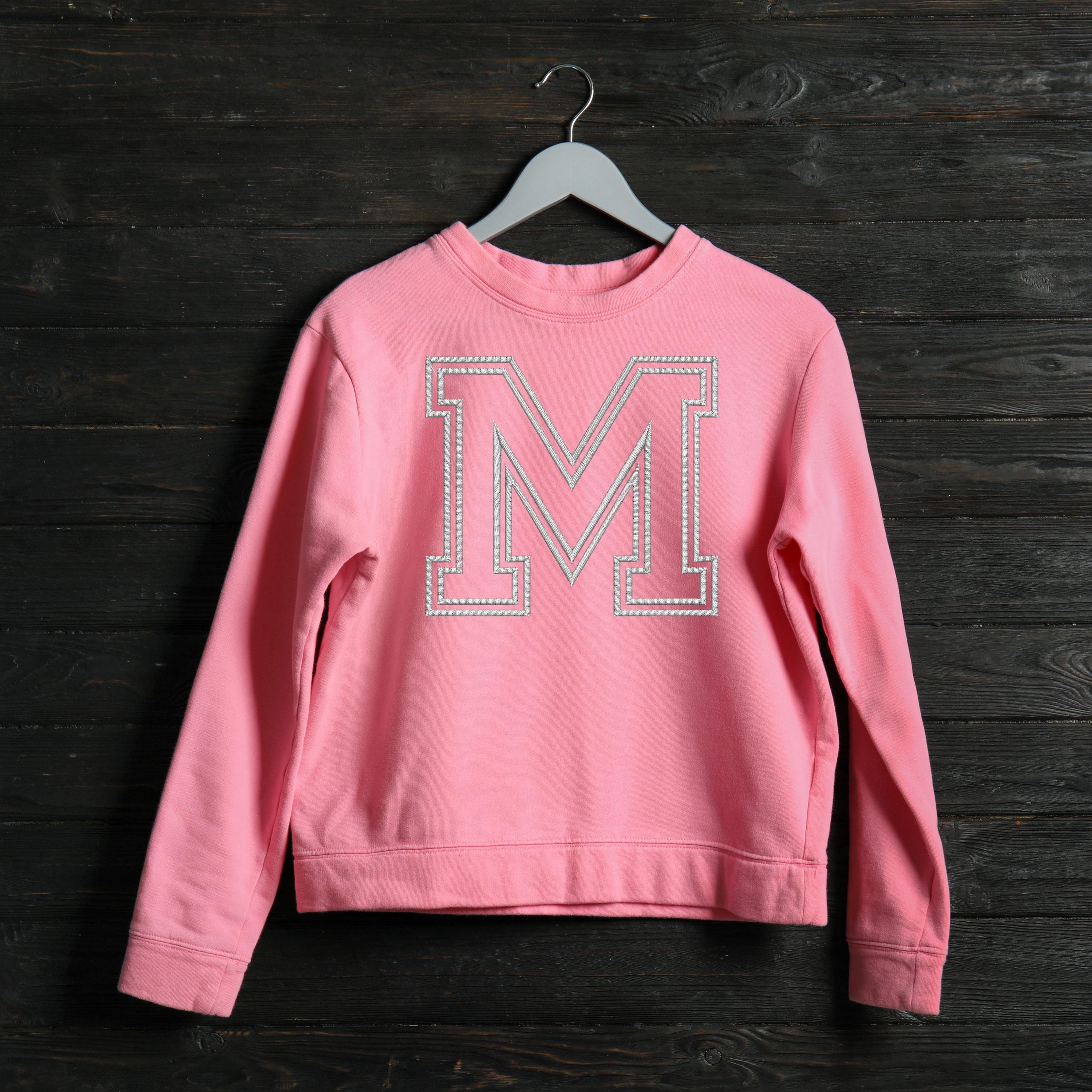 Varsity Applique Embroidery Font: Double Layer Sports Letters (3''/75mm ...