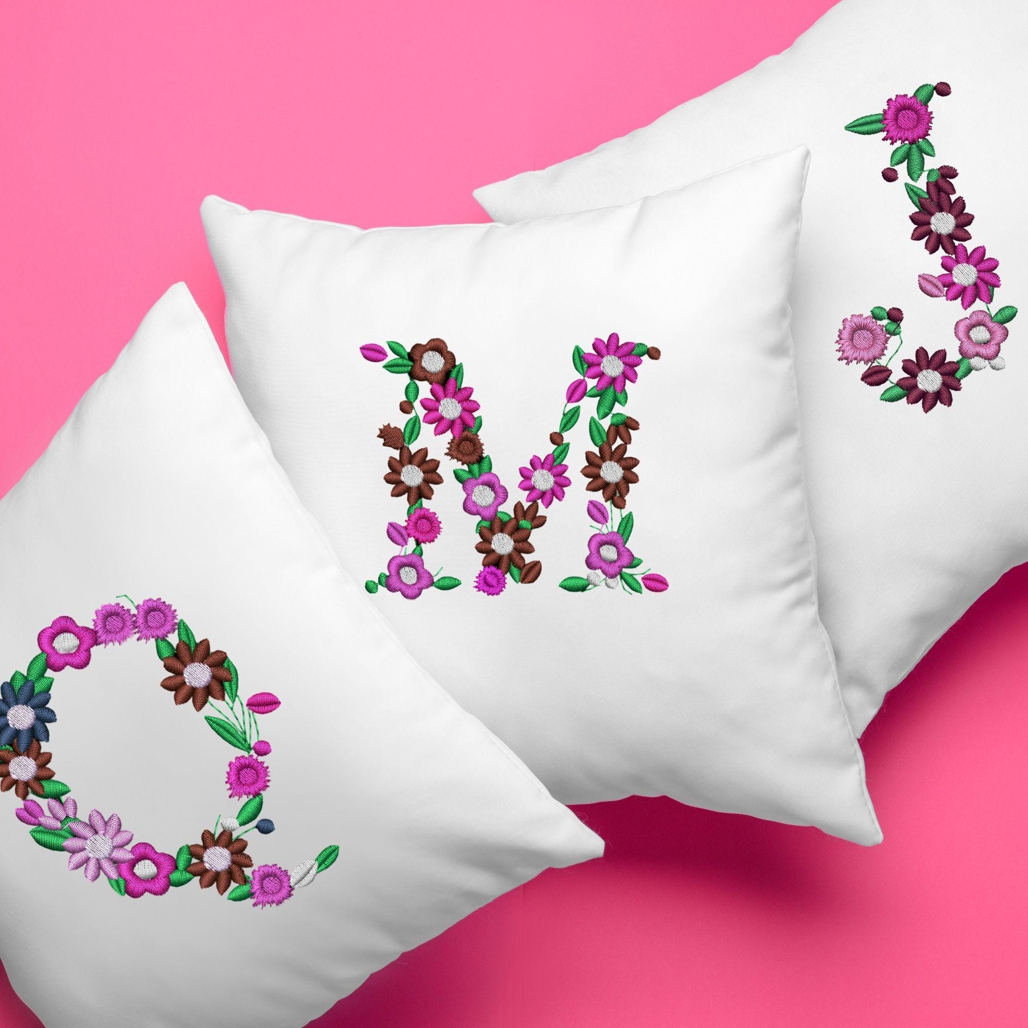 Floral Font Embroidery Design: 3'' Flower Alphabet (digital Download ...