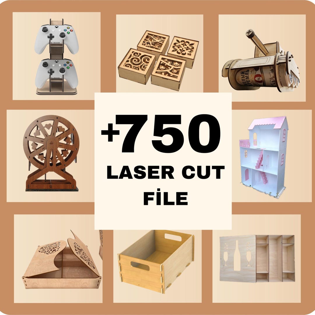 Laser Cut Files Box Bundle,750+ Laser Cut Files for DIY,750+ Design ...