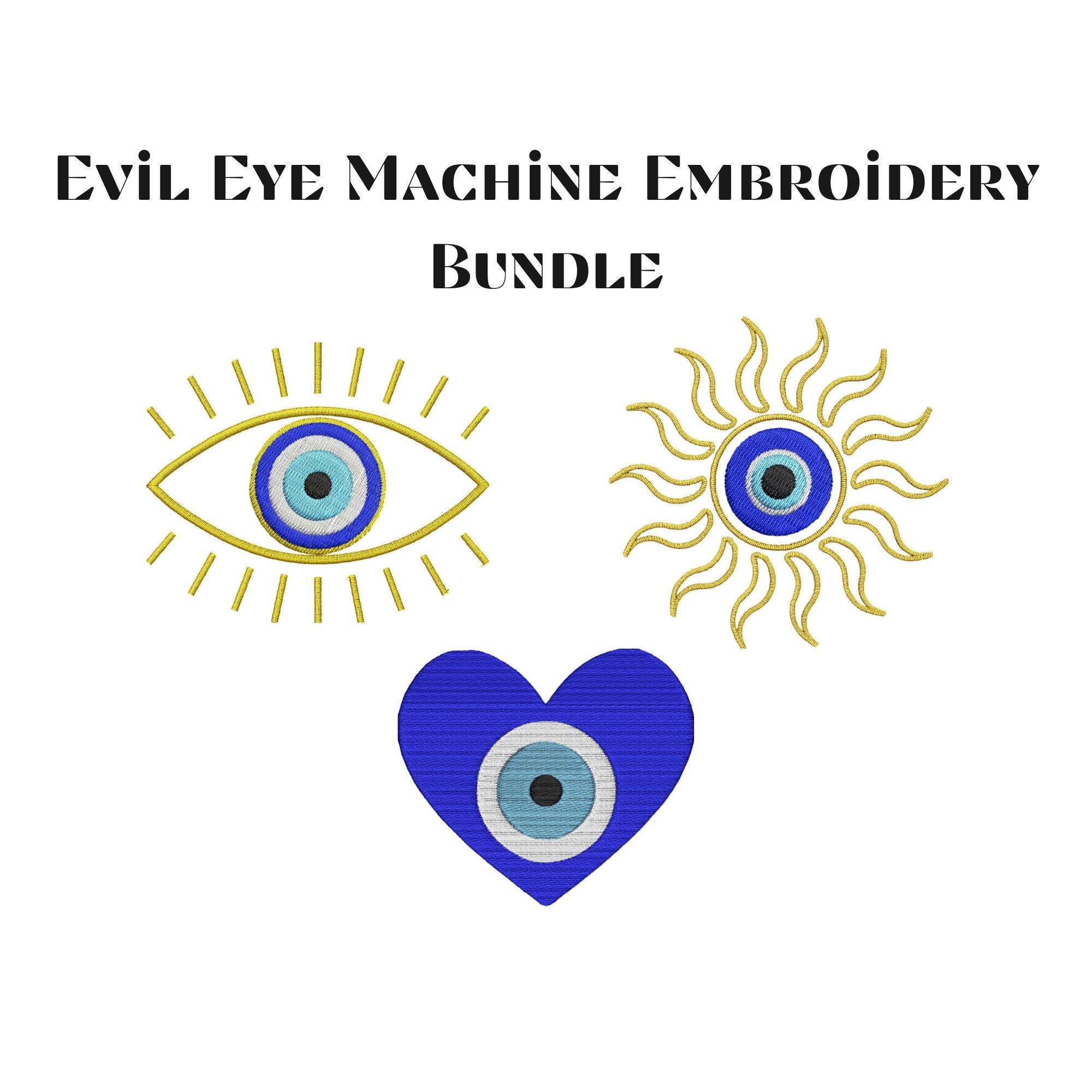 Evil Eye Machine Embroidery Design Bundle: Talisman Patterns (5 Sizes ...
