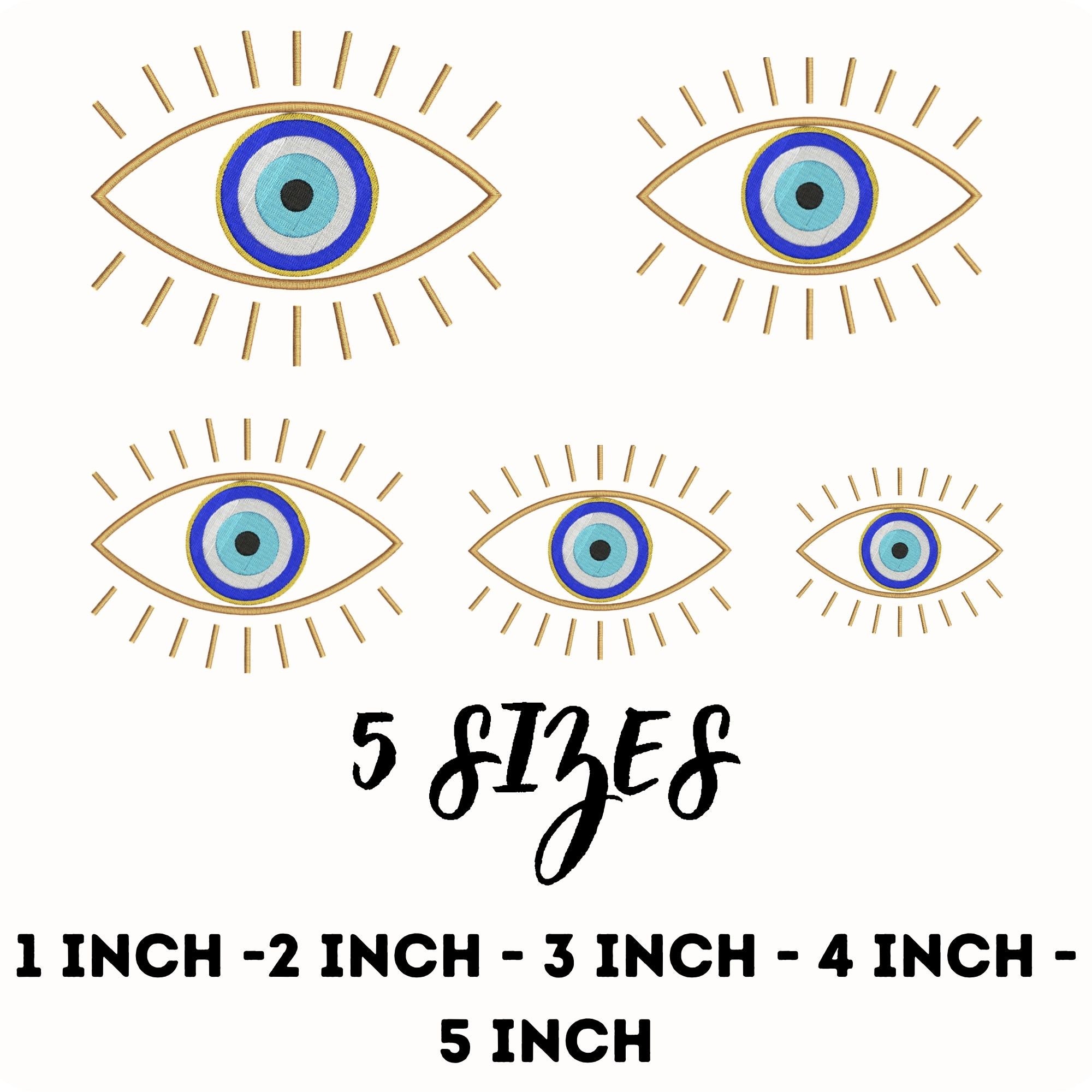 Evil Eye Embroidery Design: Talisman Pattern, 5 Sizes (machine ...