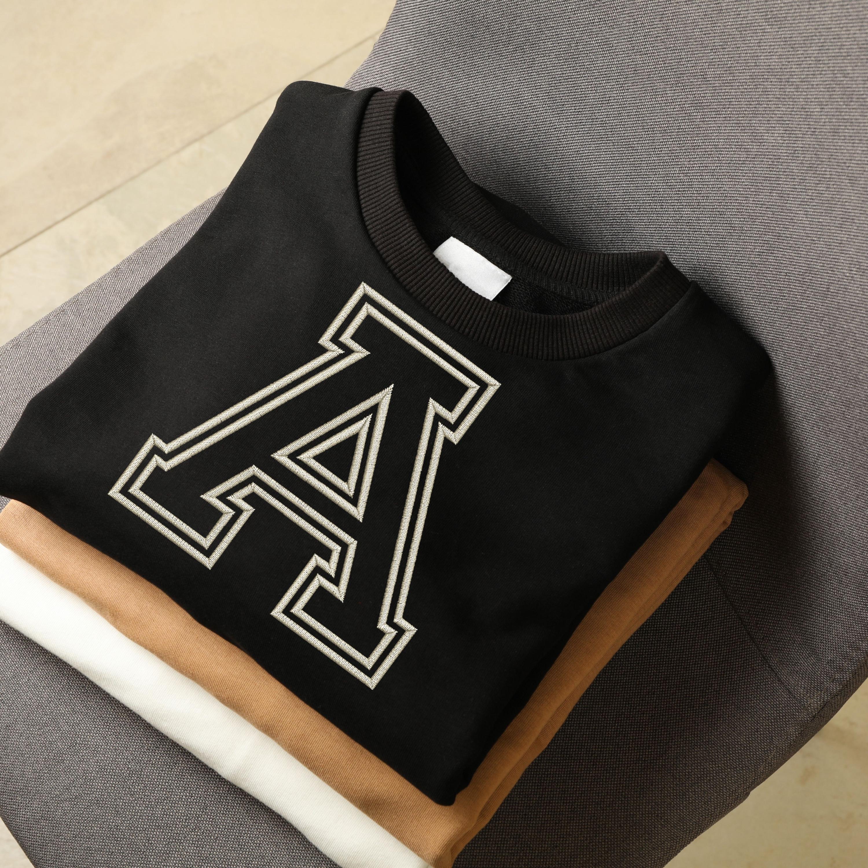 Varsity Applique Embroidery Font: Double Layer Sports Letters (3''/75mm ...