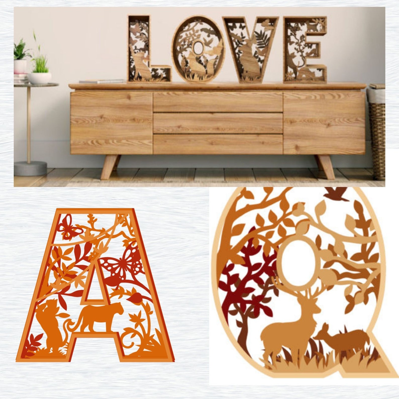 Multilayer Laser Cut Alphabet, Laser Cut DXF, Dxf File for Laser ...