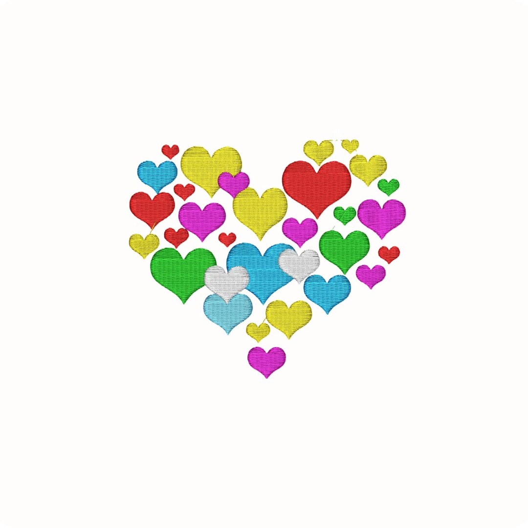 Hearts Embroidery Design, Mini Heart Machine Embroidery, Mini Hearts ...