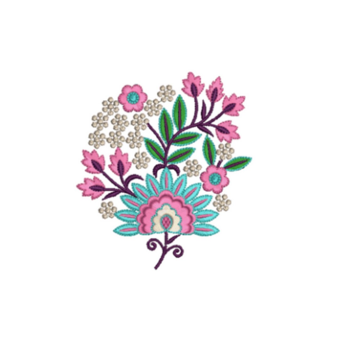 Machine Embroidery Design, Modern Boho Flowers, Floral Embroidery ...