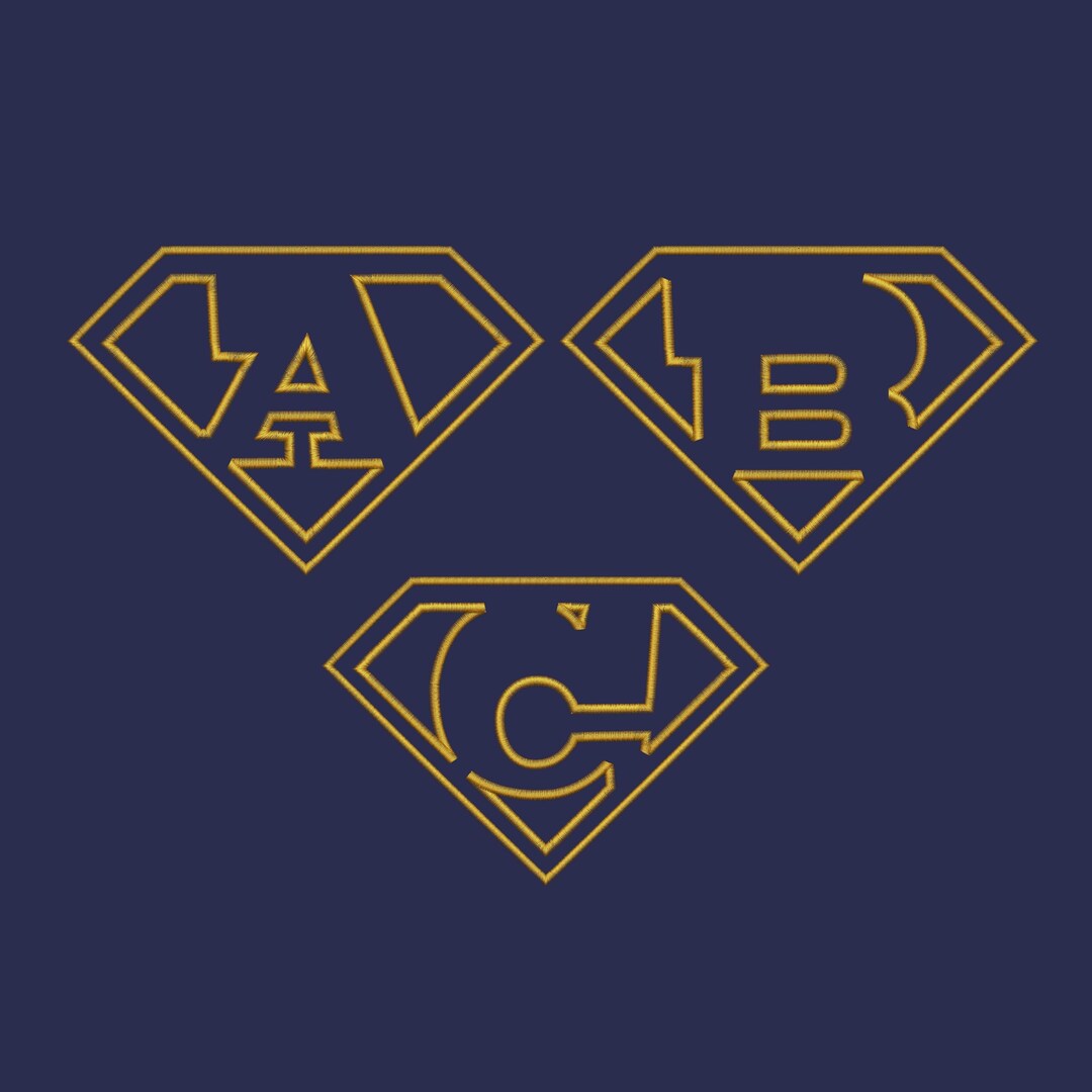 Super Alphabet Machine Embroidery Design: Monogram Font (3 Sizes ...
