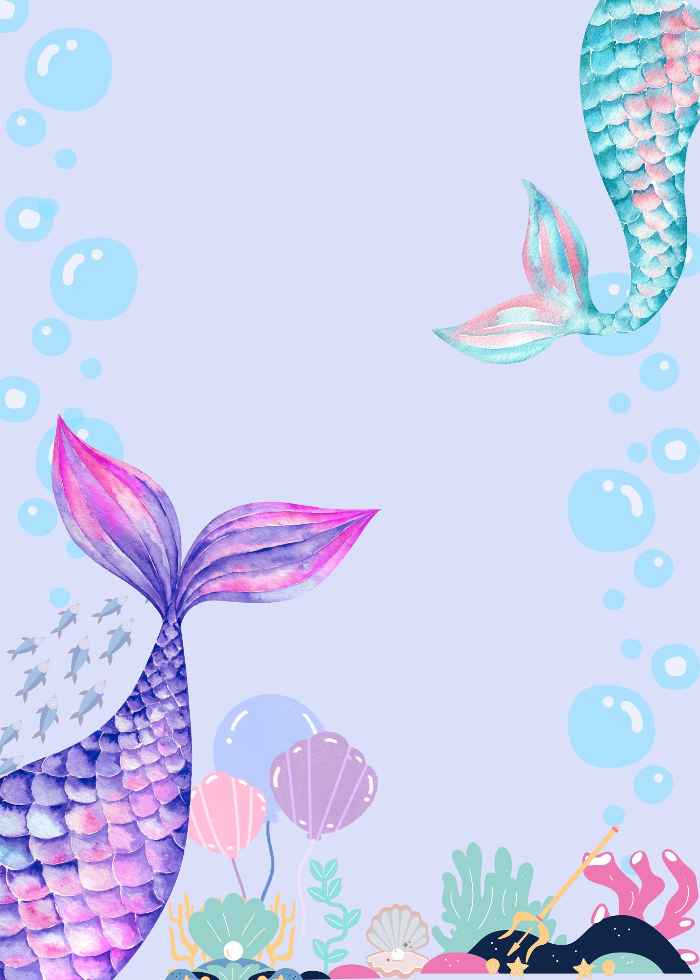 Mermaid Birthday Invitation - Etsy