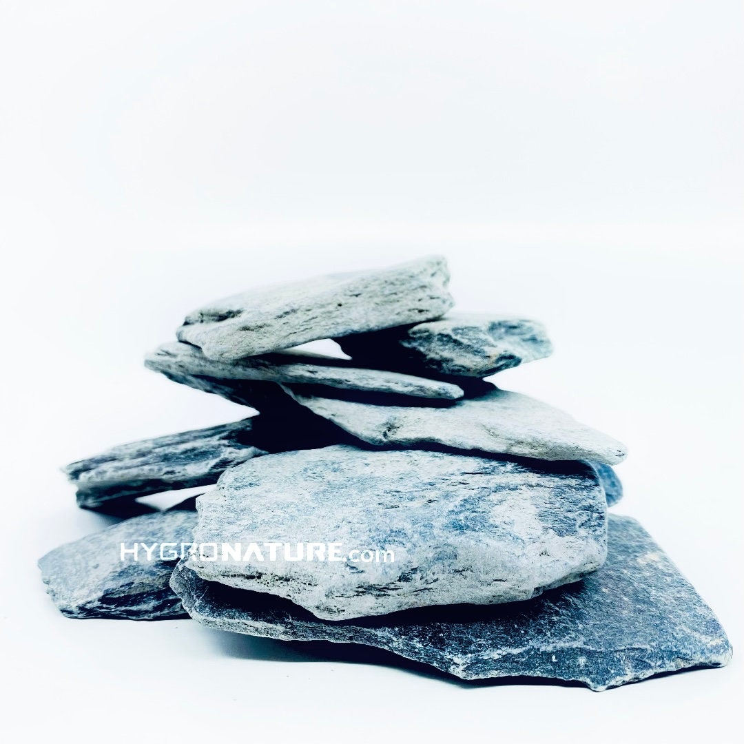 Gray Slate Rocks Chips Decor for Aquarium, Terrariums, Aquascape Inert ...