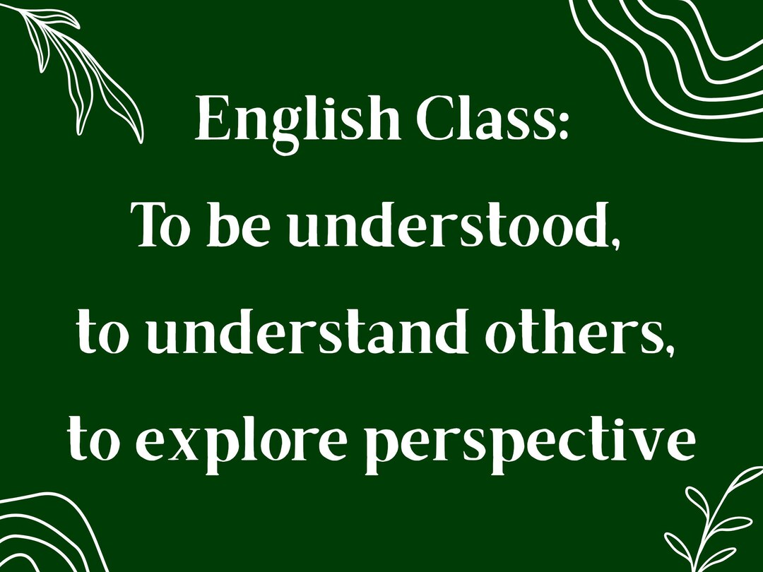 English Class Poster | High School ELAR | "english Class: to Be ...