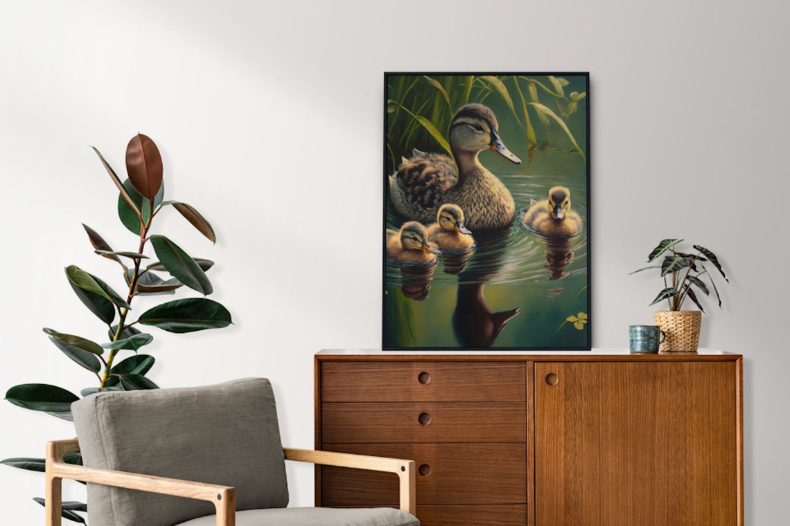 Duck Painting Duck Wall Art Duck Art Duck Print Duck - Etsy