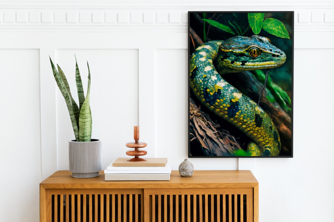 Snake Painting Snake Art Snake Wall Art Snake Print Snake - Etsy