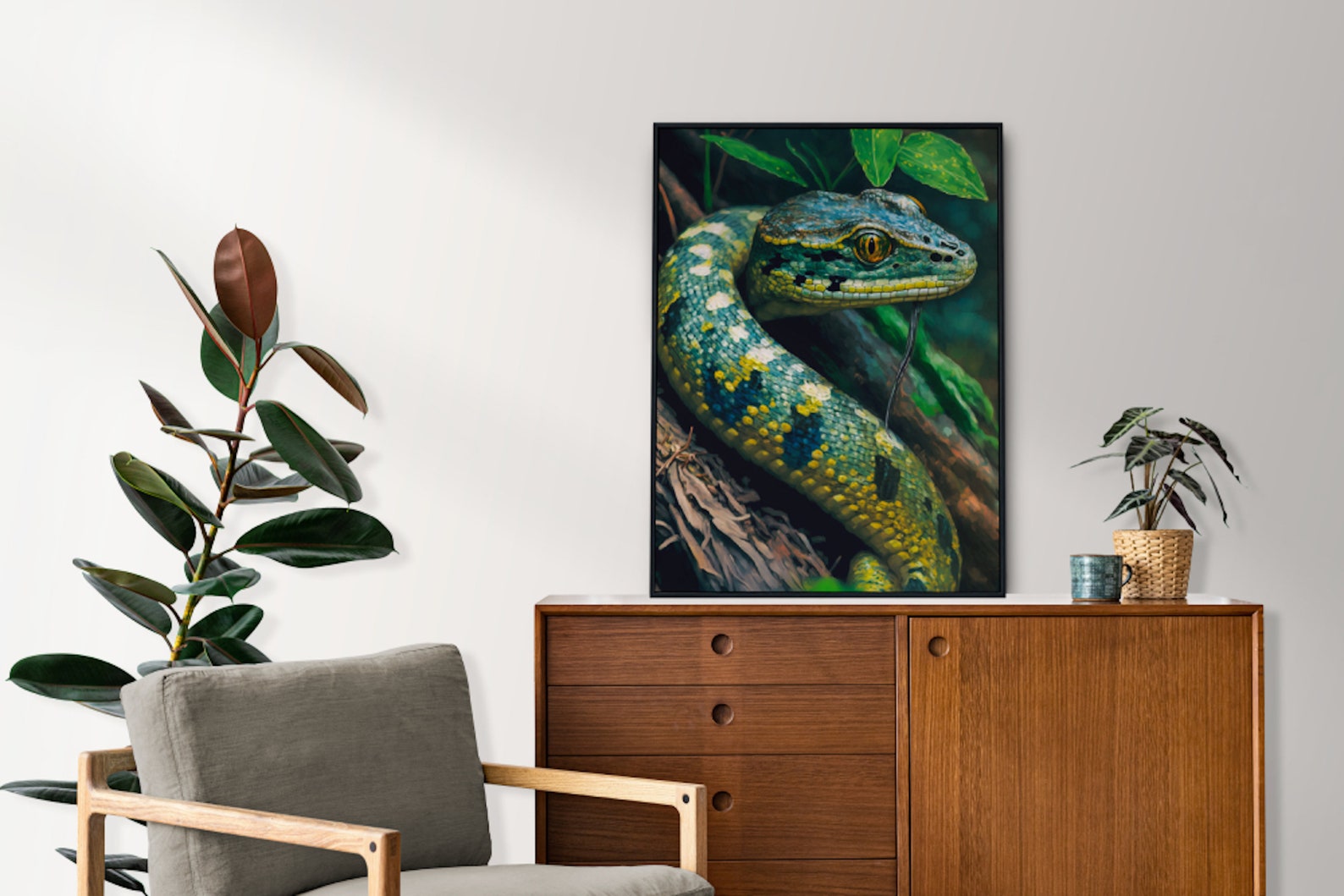 Snake Painting Snake Art Snake Wall Art Snake Print Snake - Etsy