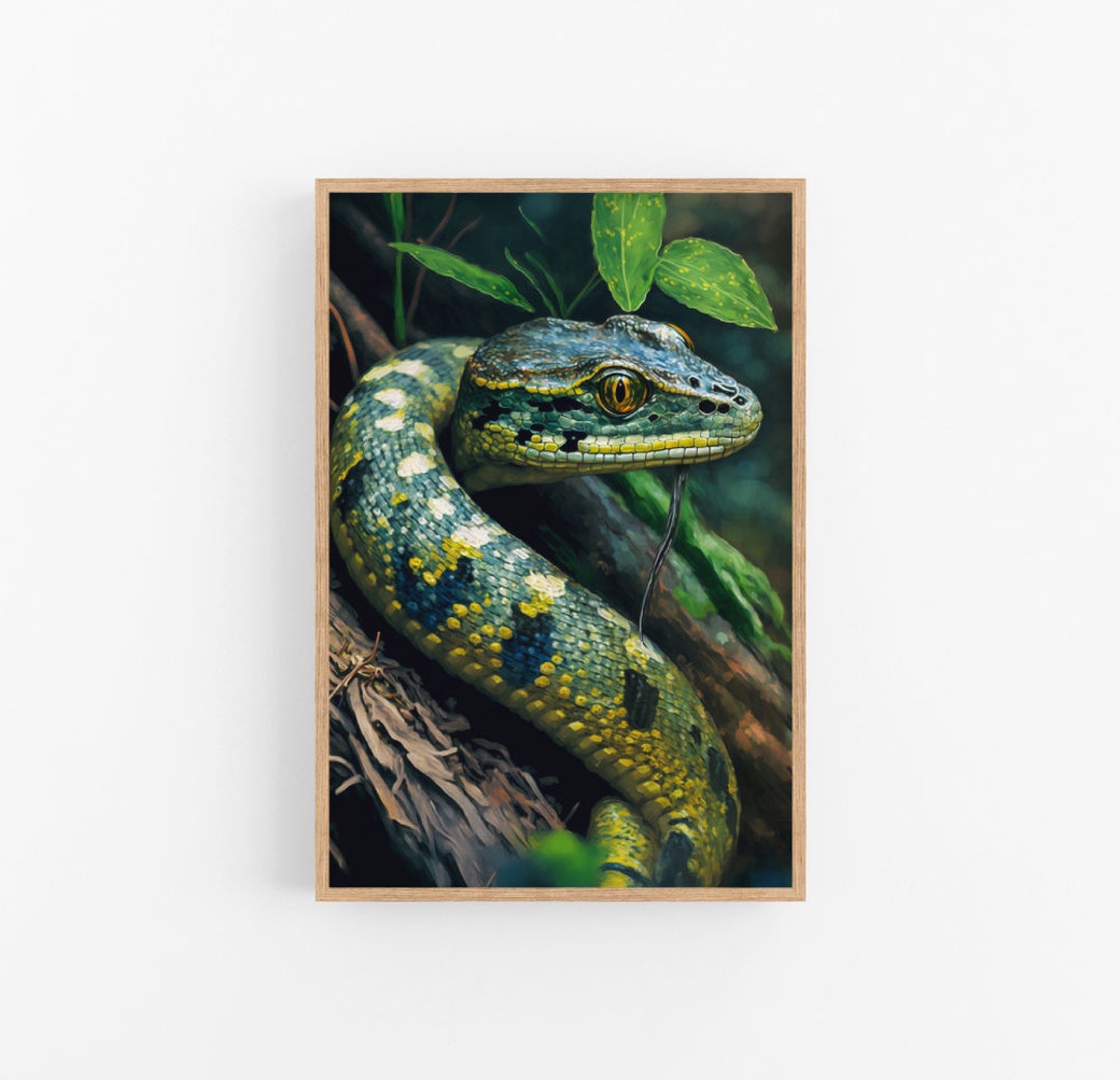 Snake Painting Snake Art Snake Wall Art Snake Print Snake - Etsy