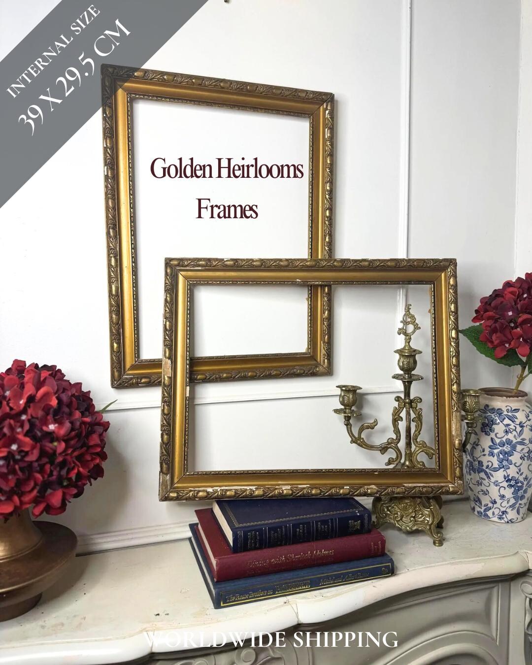 Golden Heirlooms – Antique Hungarian Ornate Gilt Frame Duo -european ...