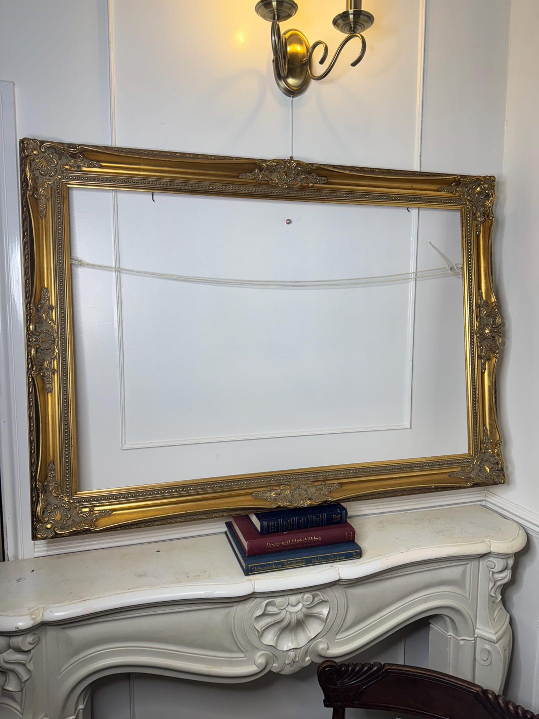 Extra Large Antique Gold Baroque Frame: Ornate Gilt Wall Decor (107 X ...