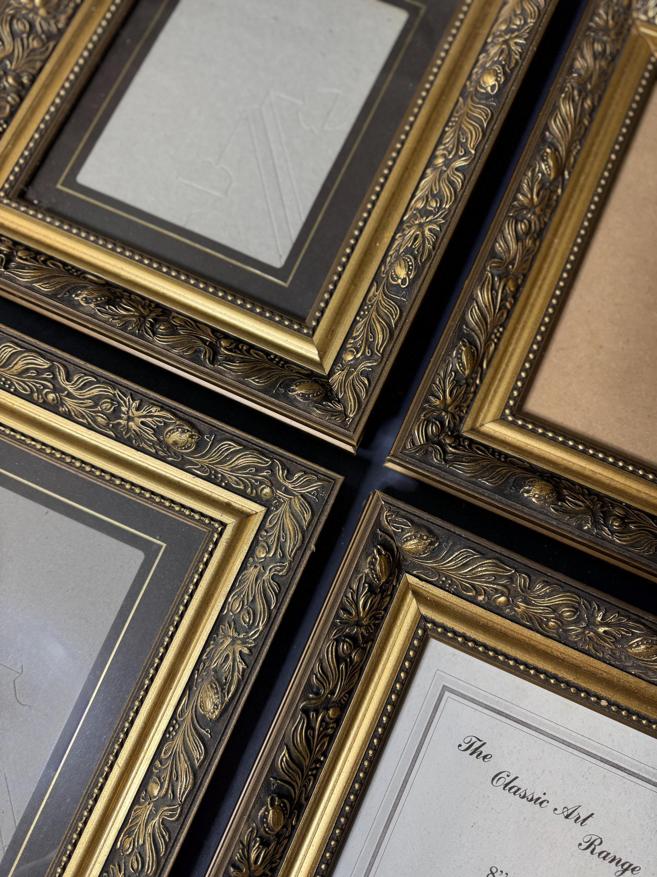 Vintage Gold Gilt Belvoir Gallery Frame Set | Matching Antique Ornate ...