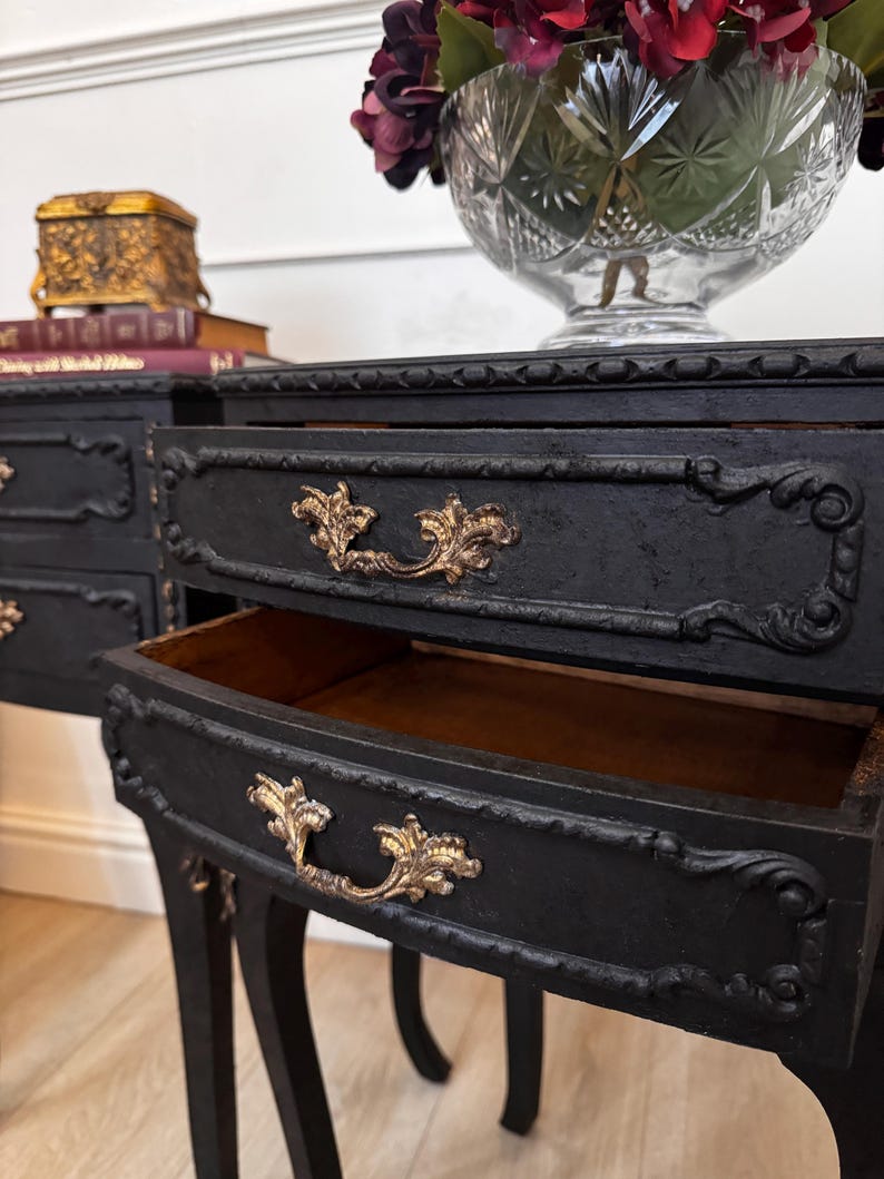 Vintage French Olympus Bedside Tables – Black & Gold | Harrods Olympus ...